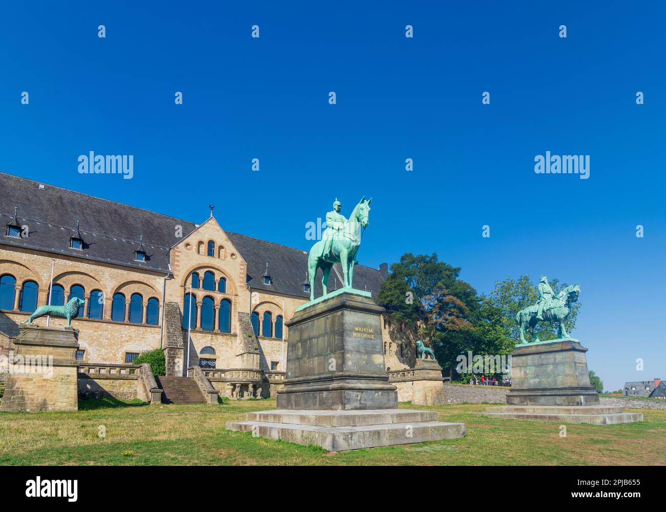 Goslar: Kaiserpfalz (Imperial Palace), Equestrian statues of Emperors ...