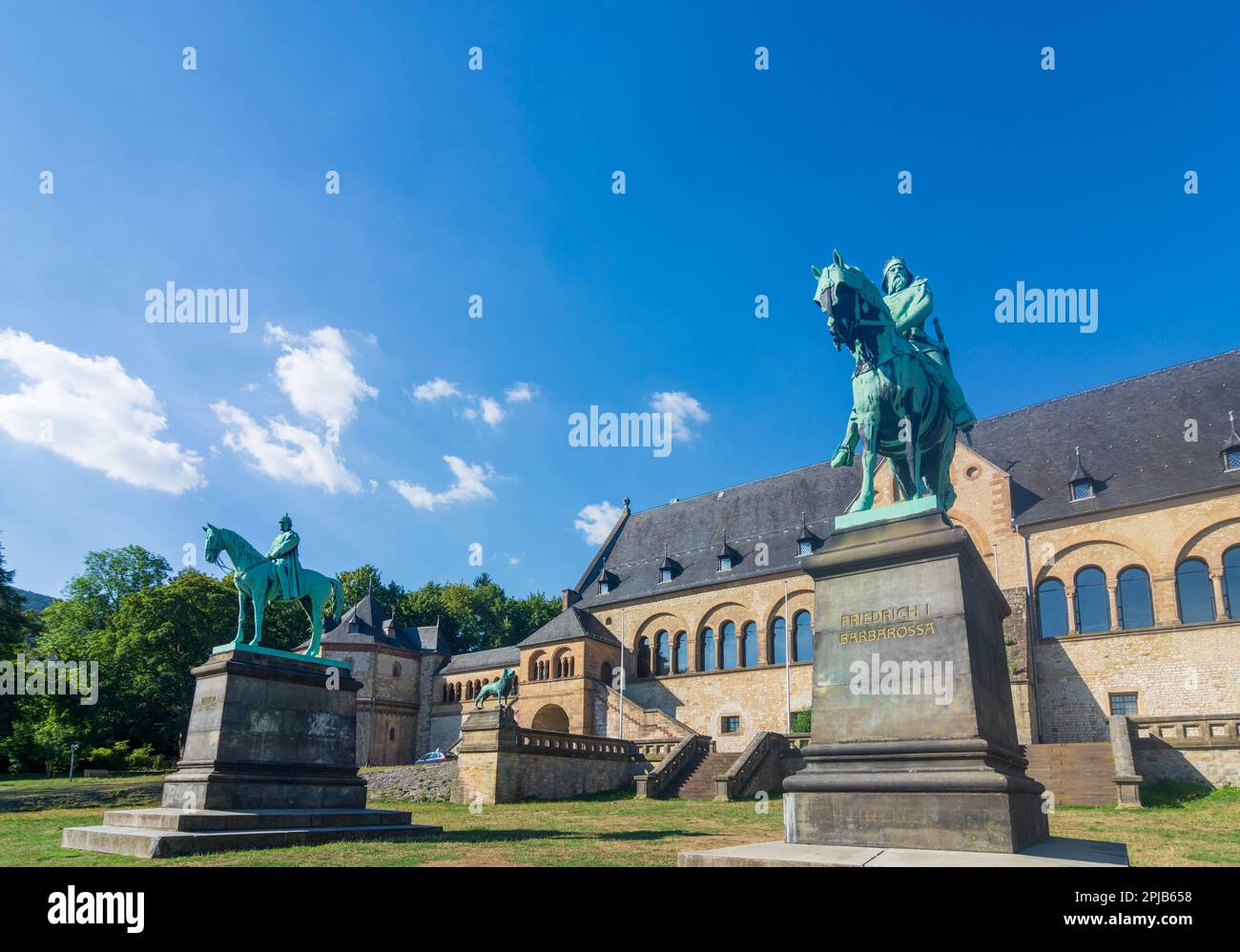 Goslar: Kaiserpfalz (Imperial Palace), Equestrian statues of Emperors ...