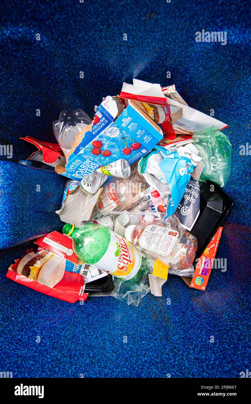 items in a recycling bin Stock Photo - Alamy