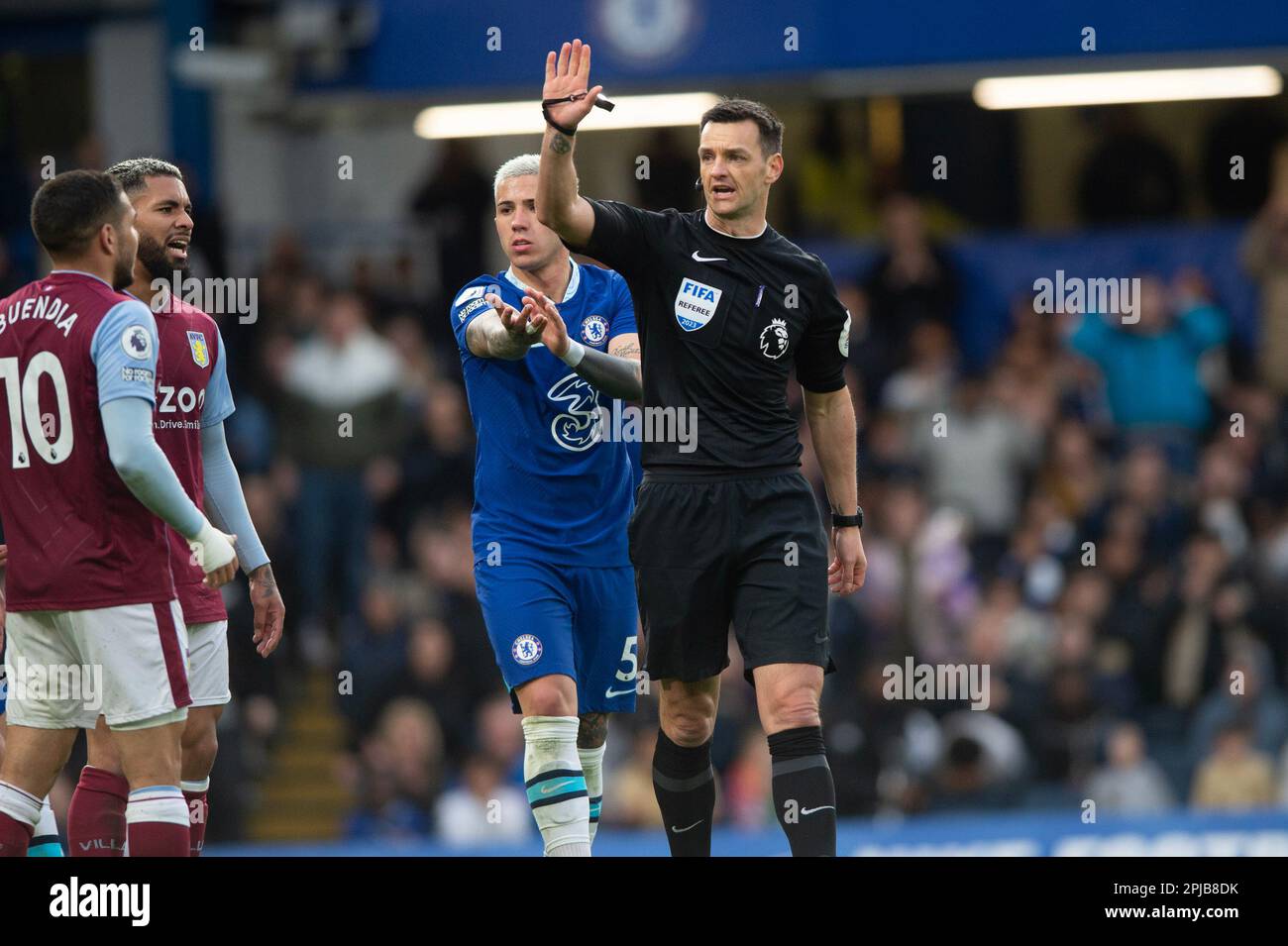 London, UK. 01st Apr, 2023. Match referee Andrew Madley during the ...