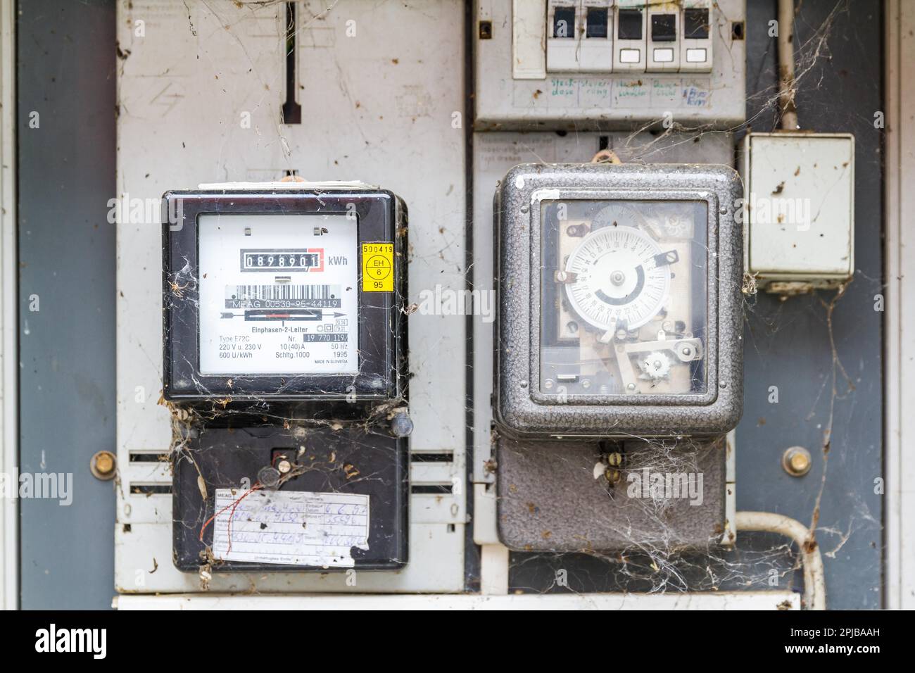 Old electrical system power contactor ID 5 DDR Stock Photo - Alamy