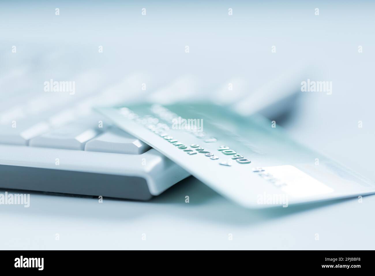 Bank creadit card on keyboard. Concept of online banking and internet ...