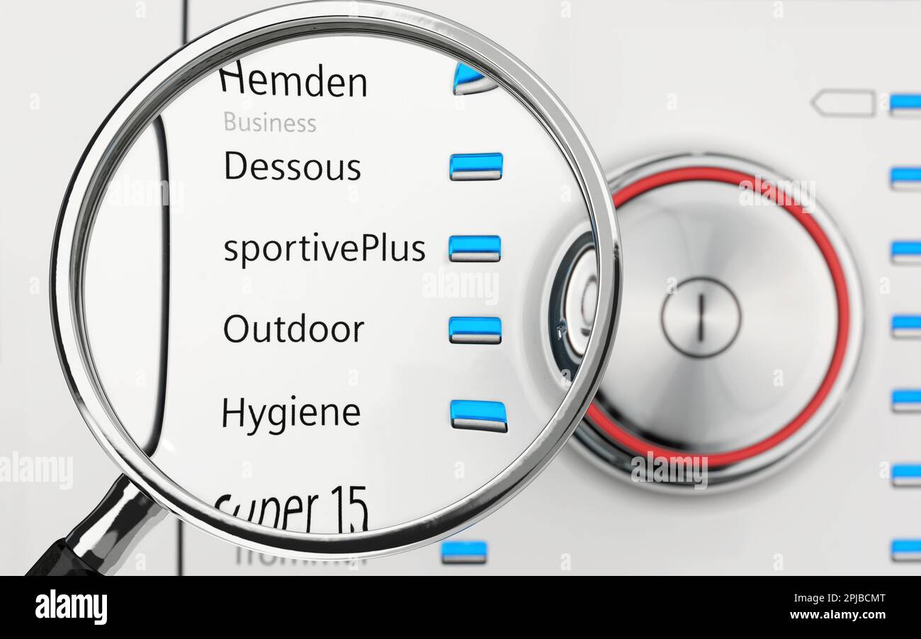 Which washing machine program is the right one Stock Photo - Alamy