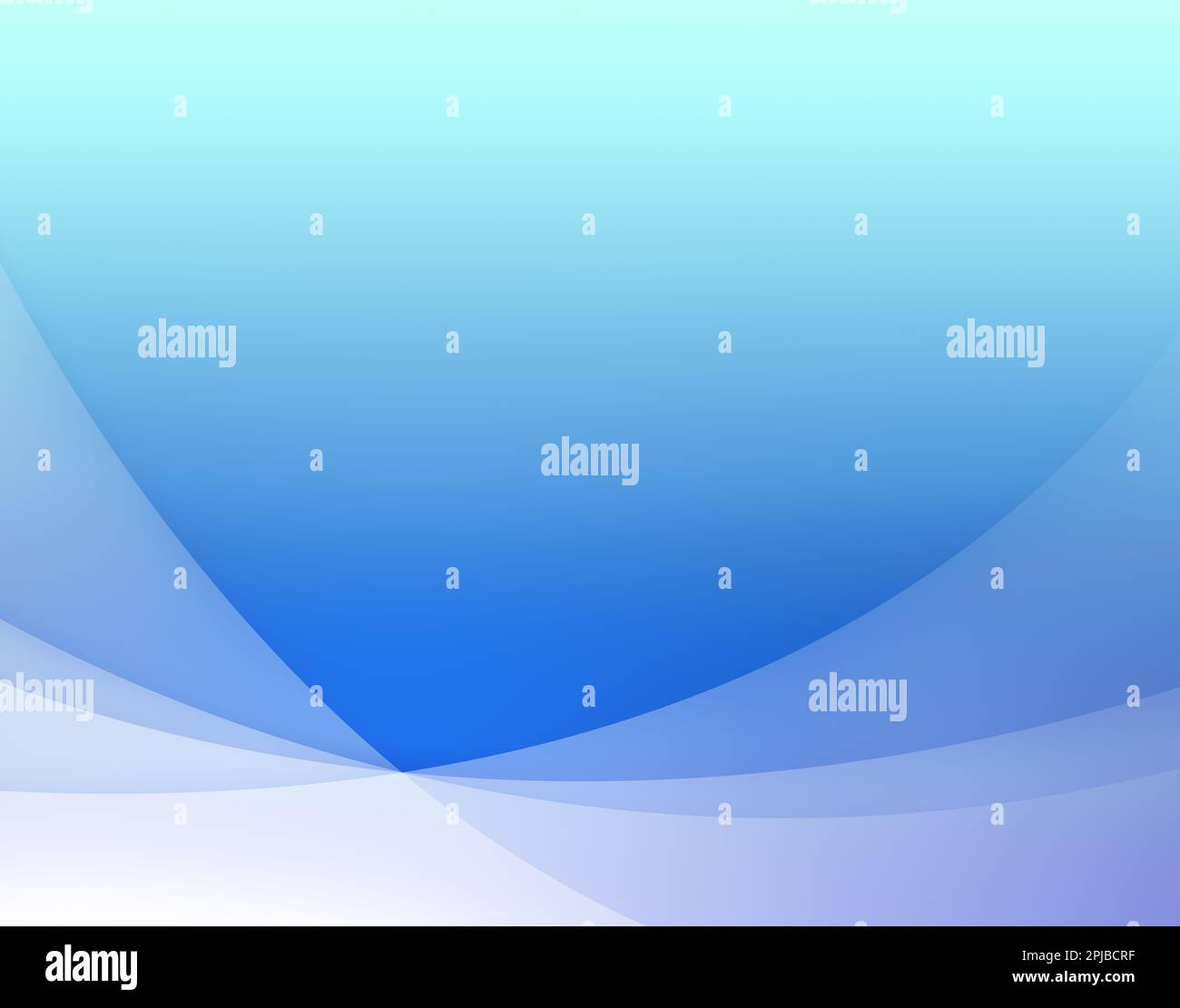 Curved and transparent white layers or lines on light cyan to blue ...