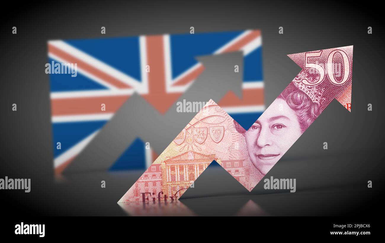 Symbolic image on the subject of inflation in Great Britain Stock Photo ...