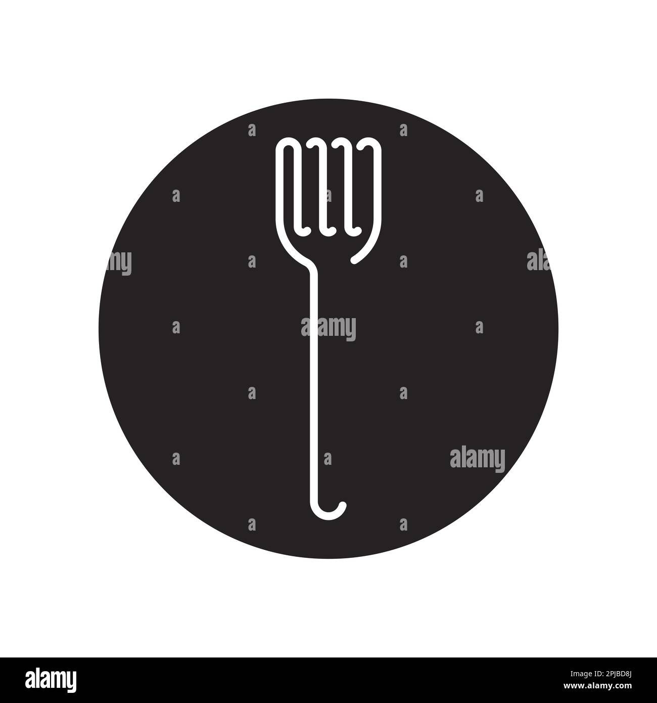 fork icon vector illustration logo template design Stock Photo - Alamy