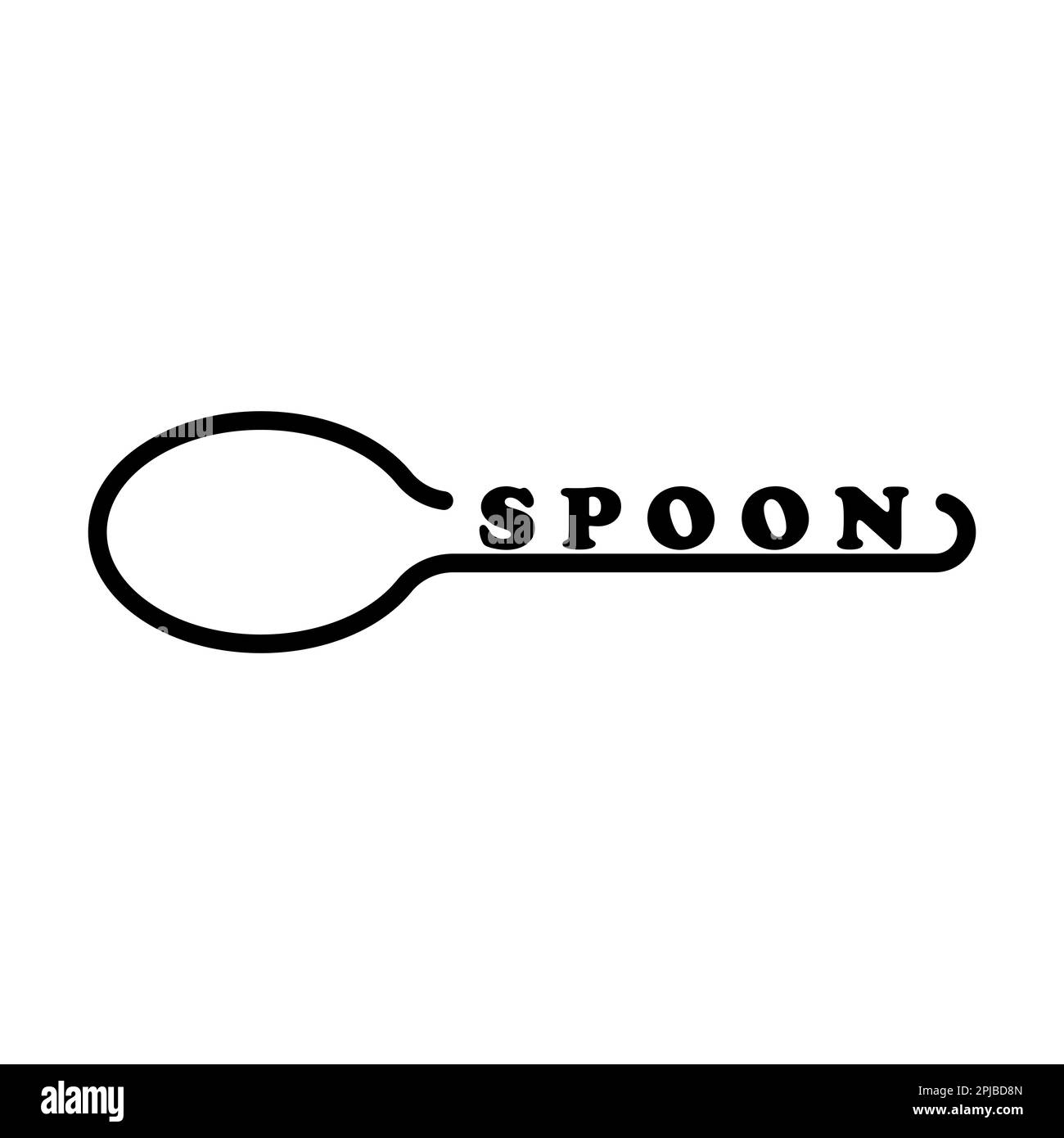spoon icon vector illustration logo design Stock Photo - Alamy