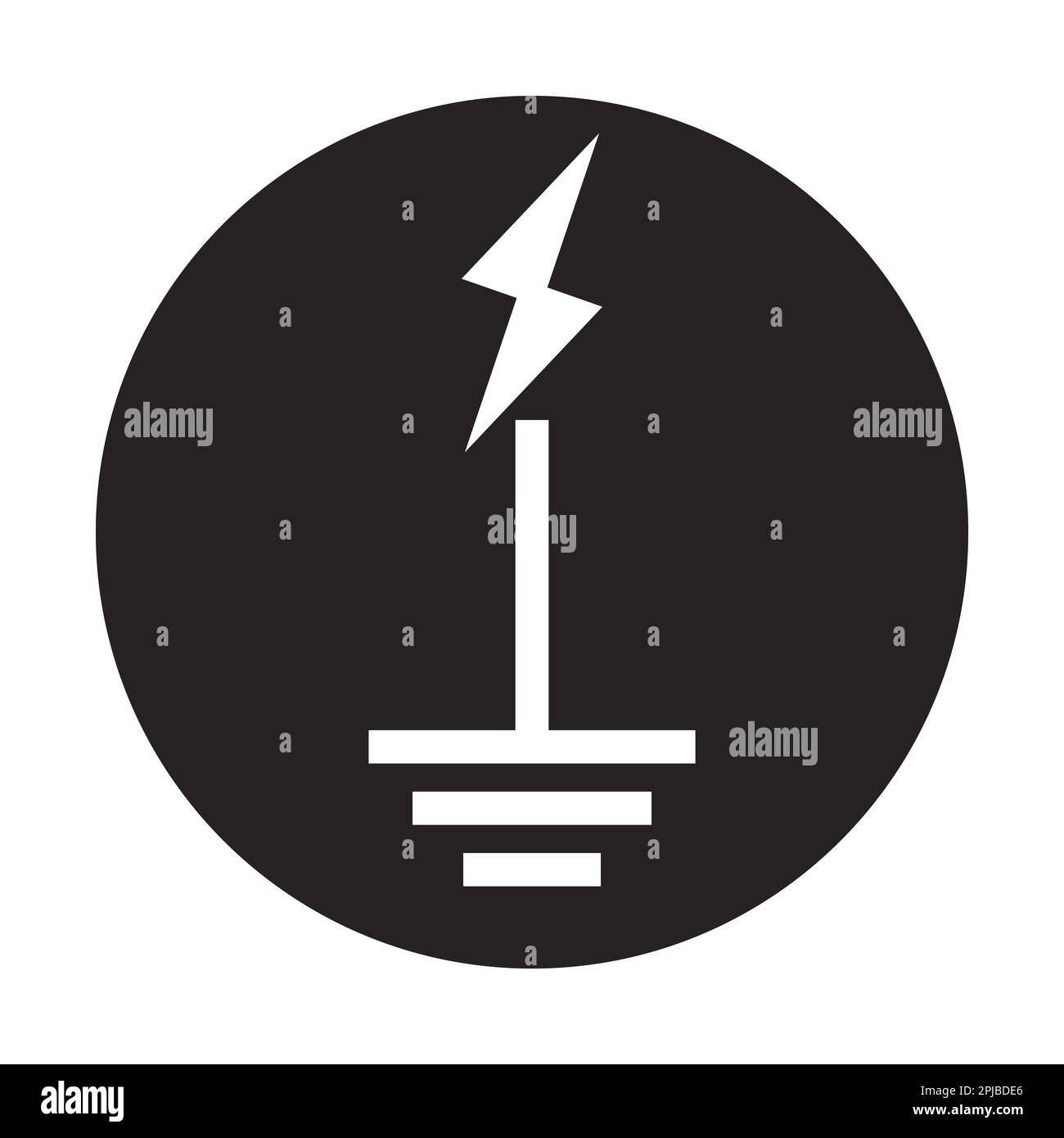 Ground Icon. Symbol of Grounding Lightning or Electrical Current Stock ...
