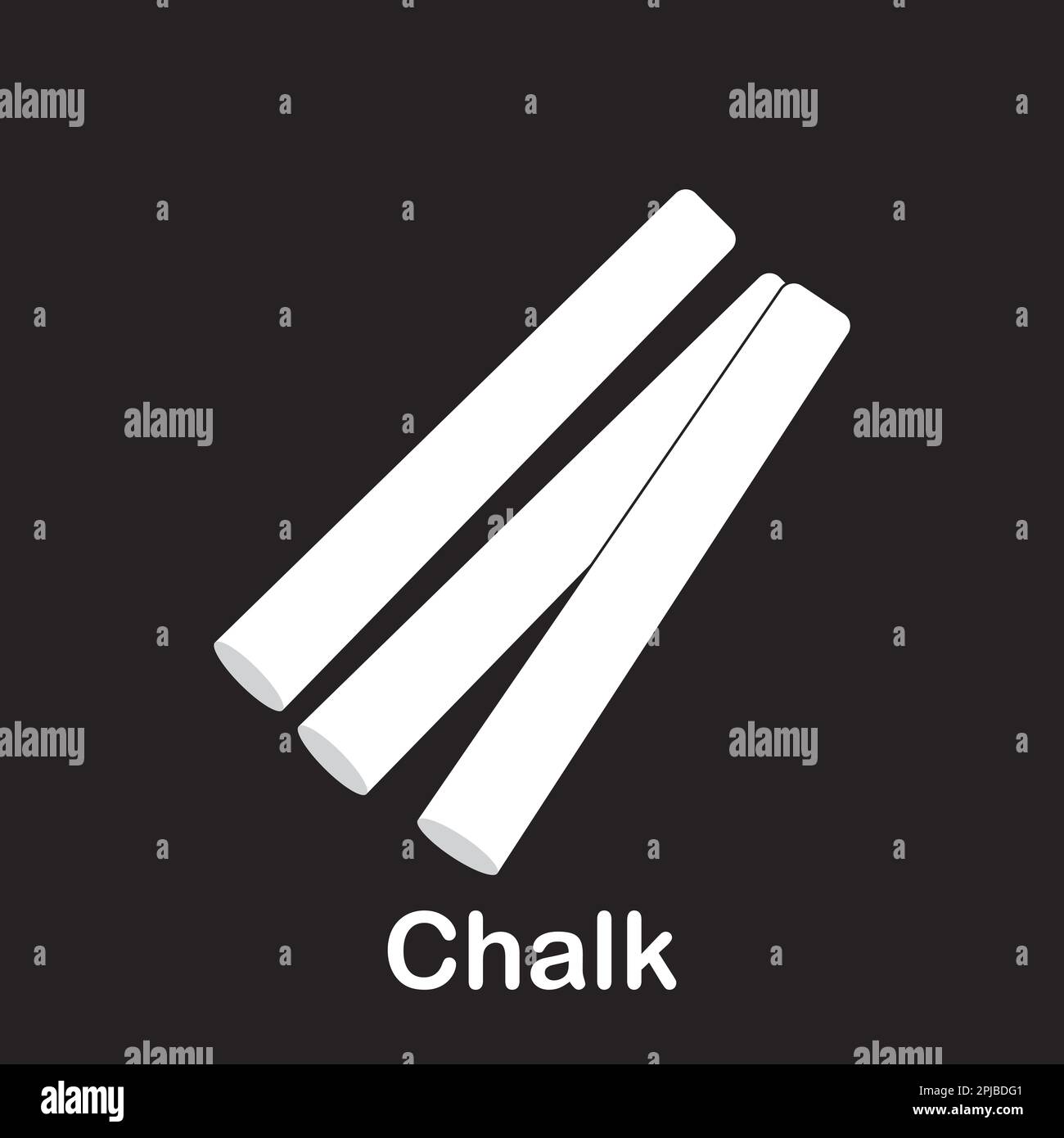 chalk icon vector illustration symbol design Stock Photo - Alamy