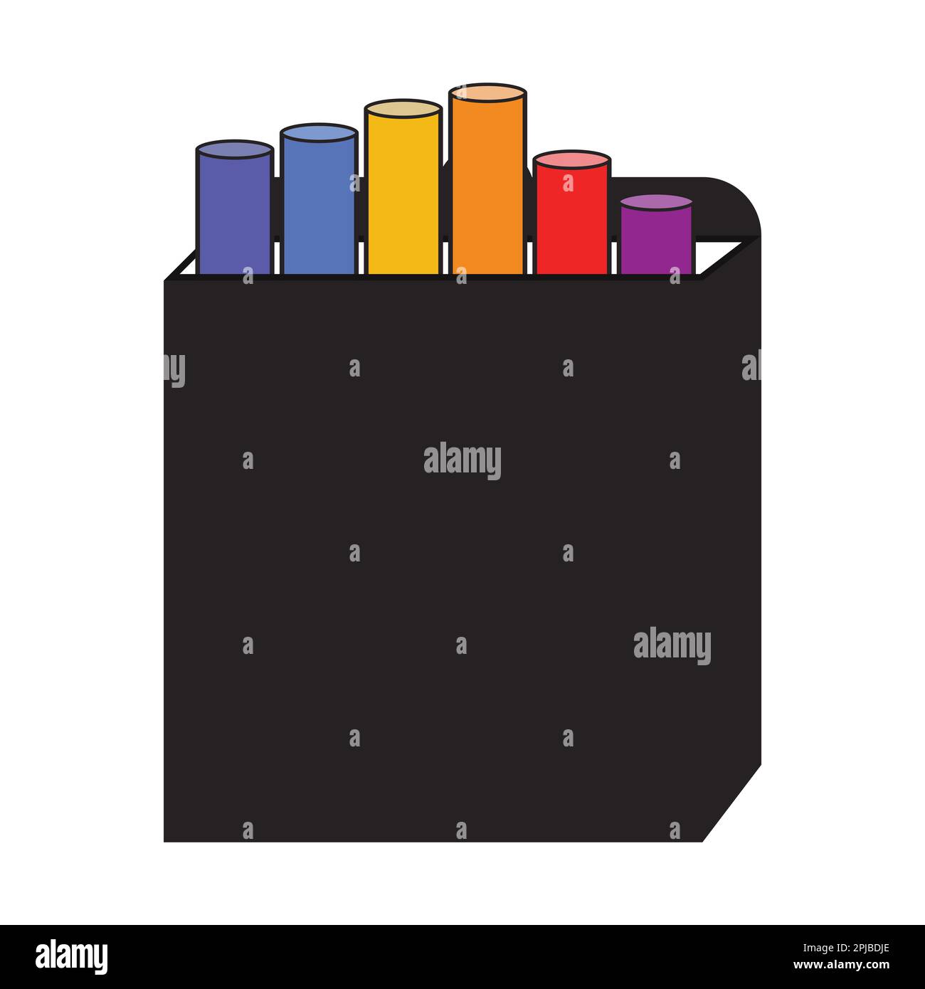 color chalk icon vector icon illustration symbol design Stock Photo - Alamy