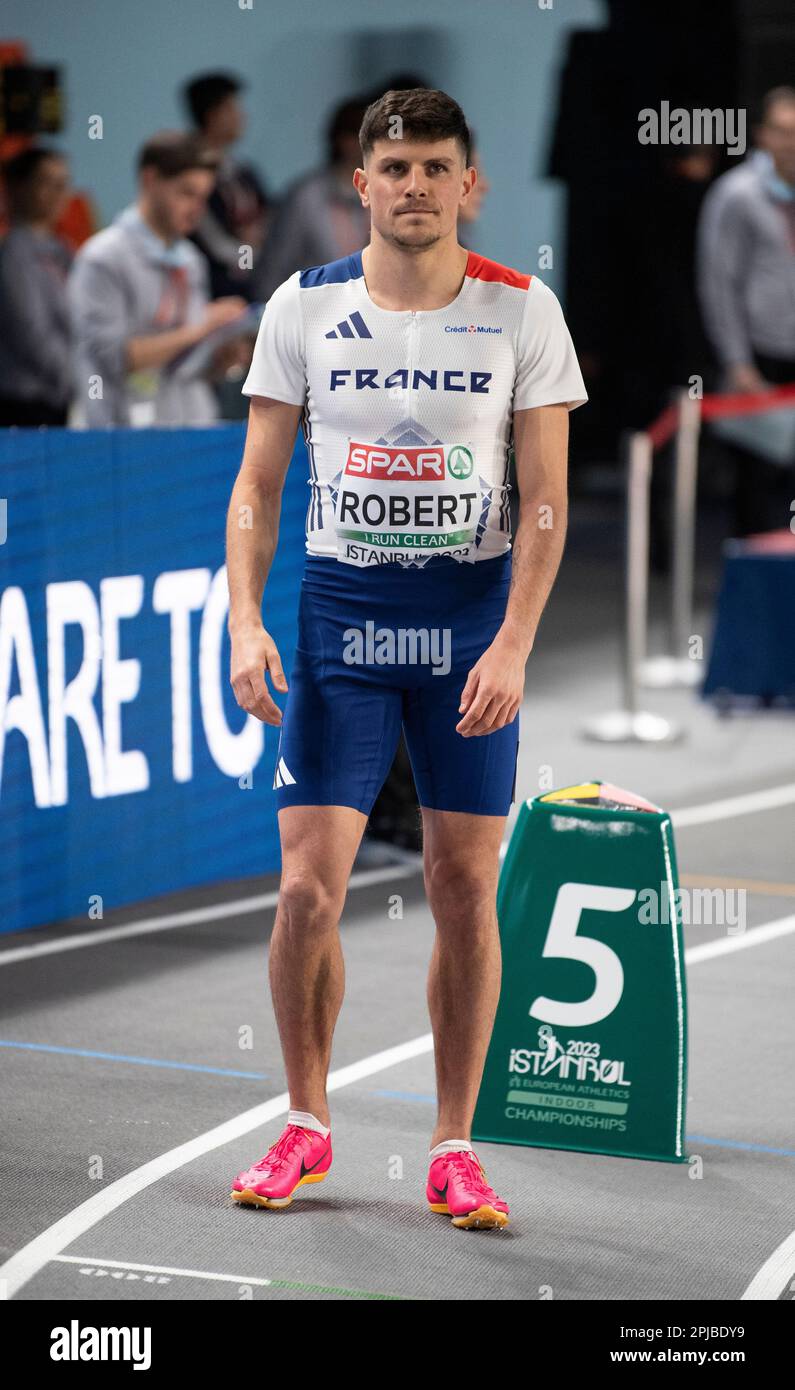 Benjamin Robert of France competing in the men’s 800m heats at the ...