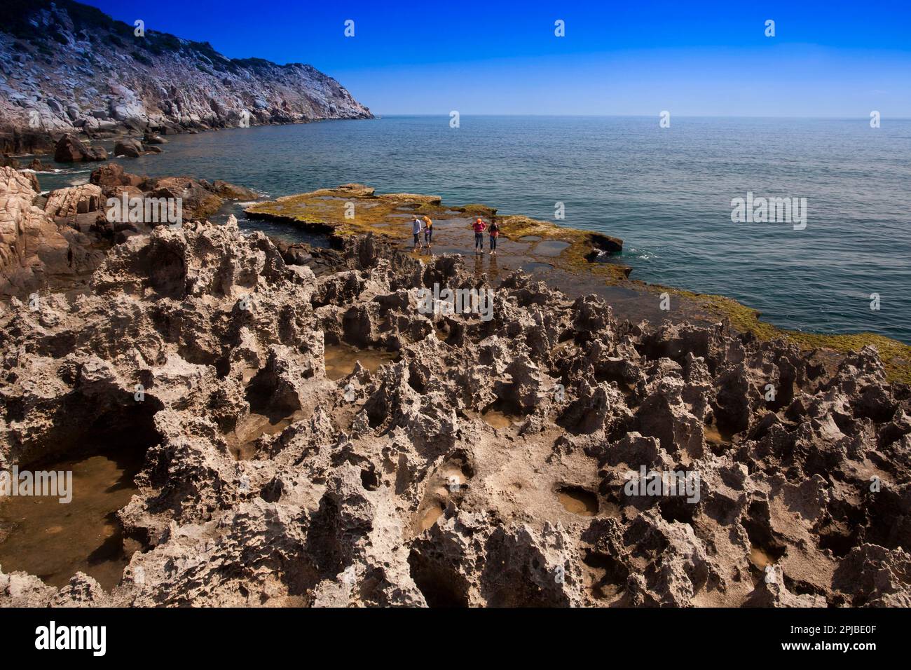 Rocky coast in Hang Rai National Park, Vinh Hy, Ninh Thuan, Vietnam ...
