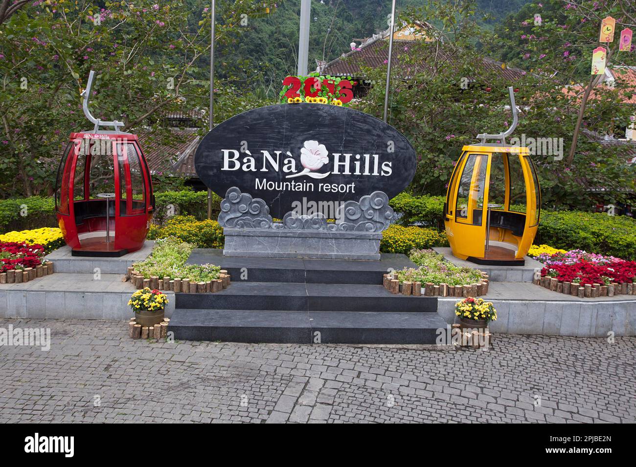 Entrance to the amusement and theme park Bana hill, Danang, Da Nang ...