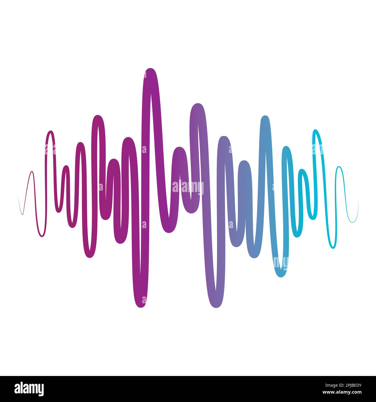 Sound wave logo vector illustration template design Stock Photo - Alamy