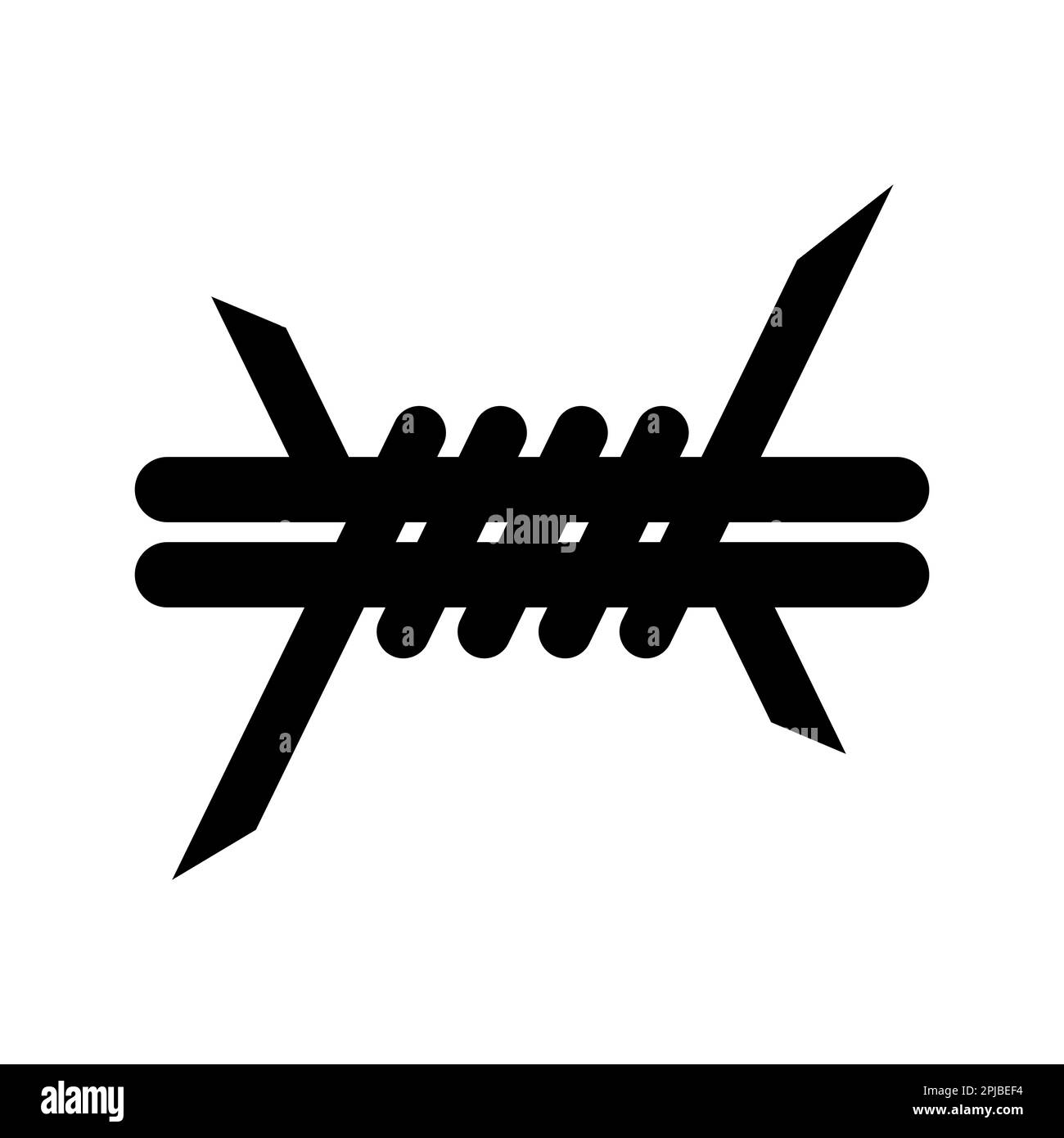 barbed wire icon vector illustration symbol design Stock Photo - Alamy