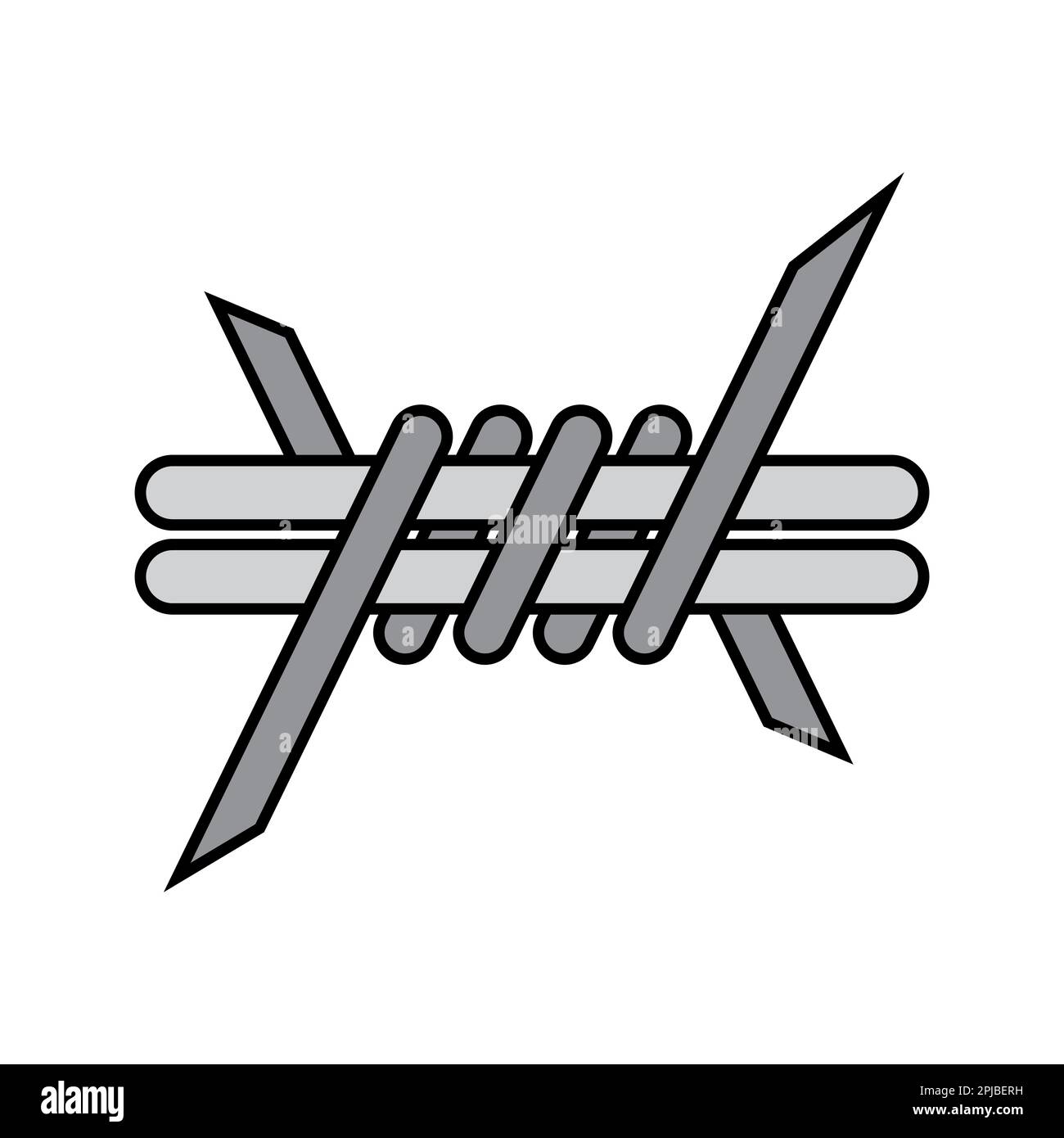 barbed wire icon vector illustration symbol design Stock Photo - Alamy