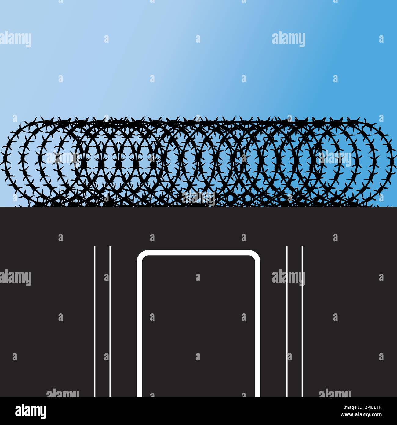 barbed wire icon vector illustration symbol design background Stock ...