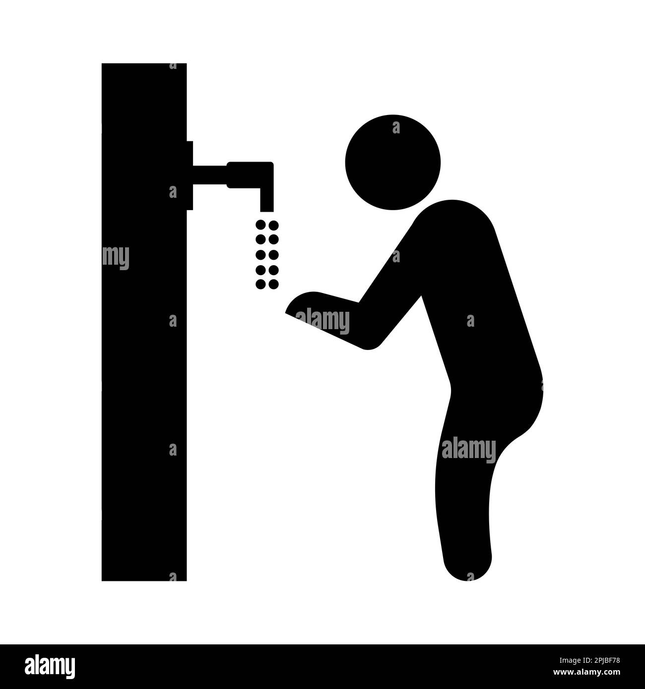 icon of ablution or cleansing before worship in the Islamic religion ...
