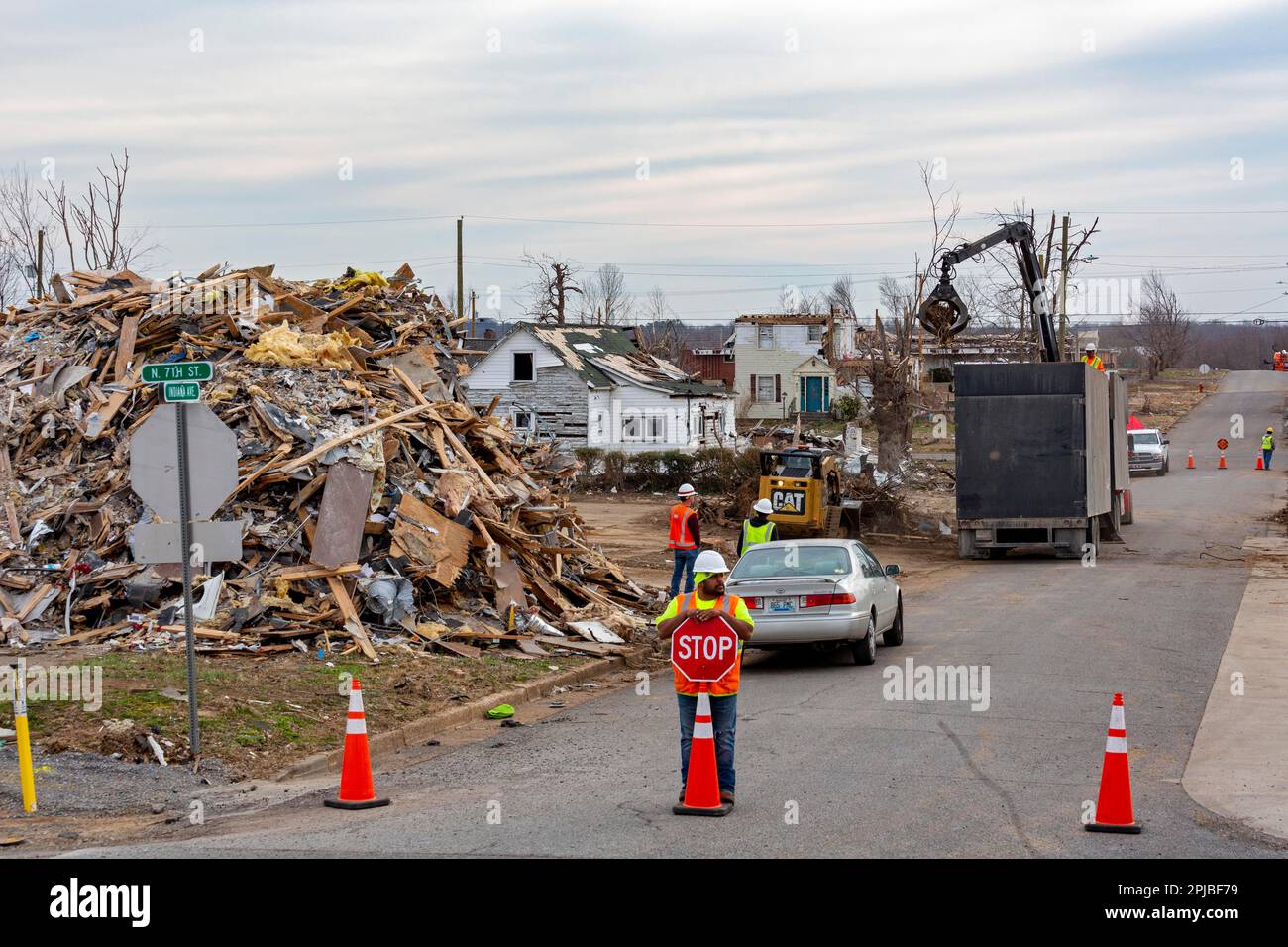 Mayfield, Kentucky, Damage from the December 2021 tornado that devasted towns in western ...
