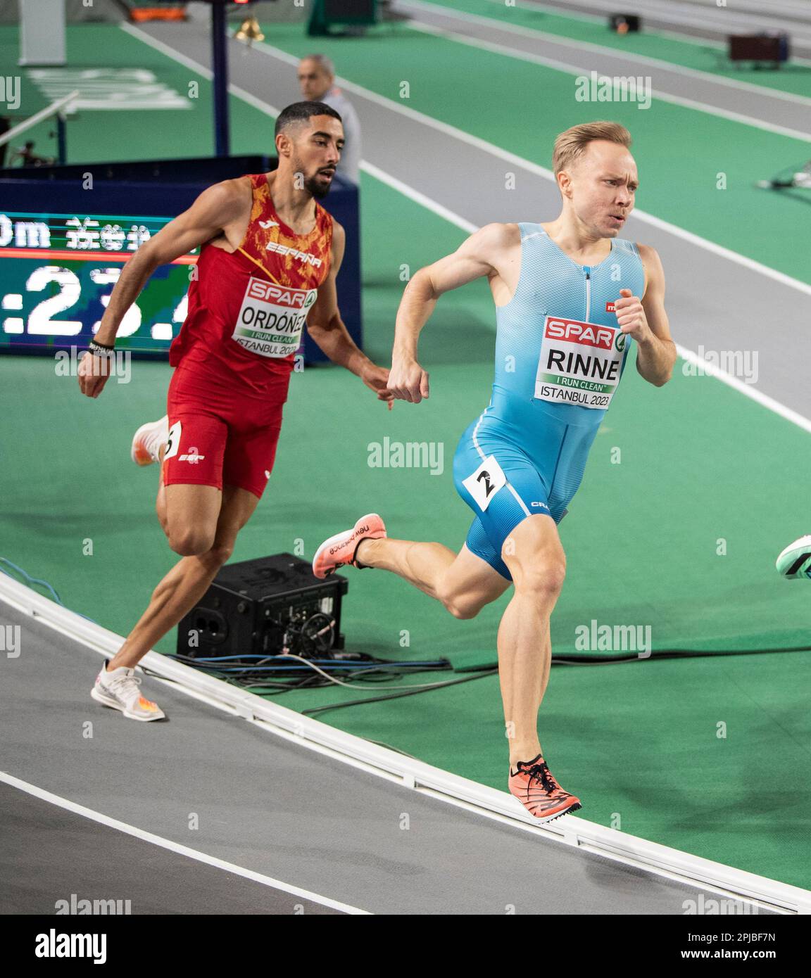 Joonas Rinne of Finland competing in the men’s 800m heats at the ...