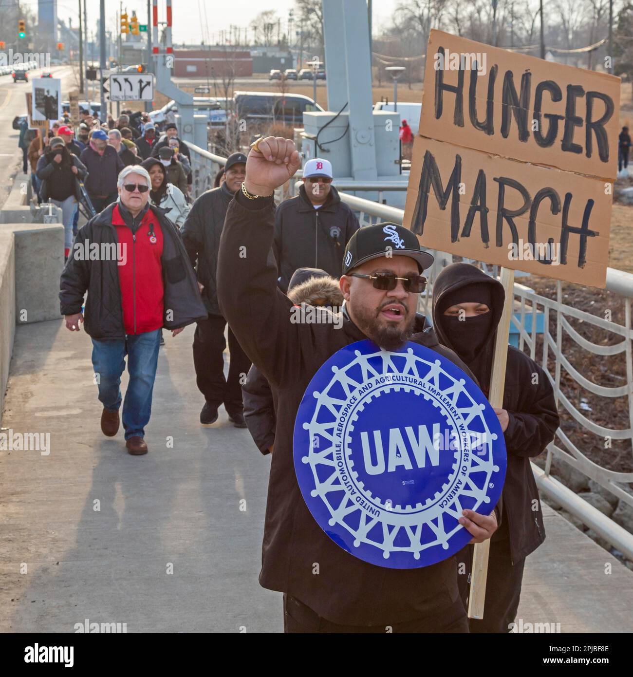 Detroit, Michigan USA, 5 March 2022, Union members commemorated the ...