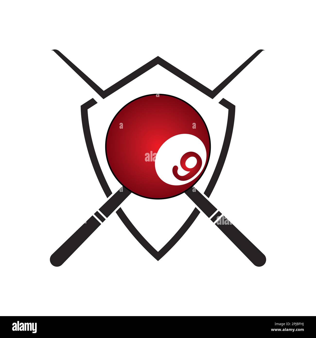 Billiard logo vector illustration symbol design Stock Photo - Alamy