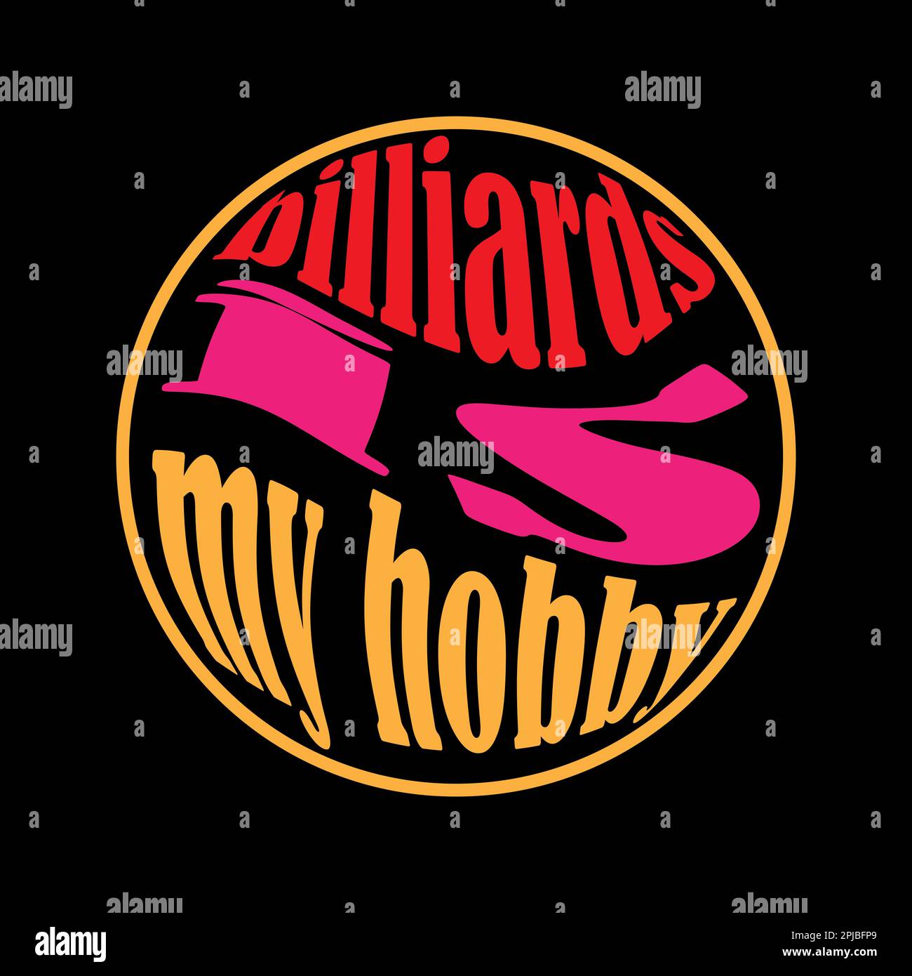 Billiard logo vector illustration symbol design Stock Photo - Alamy