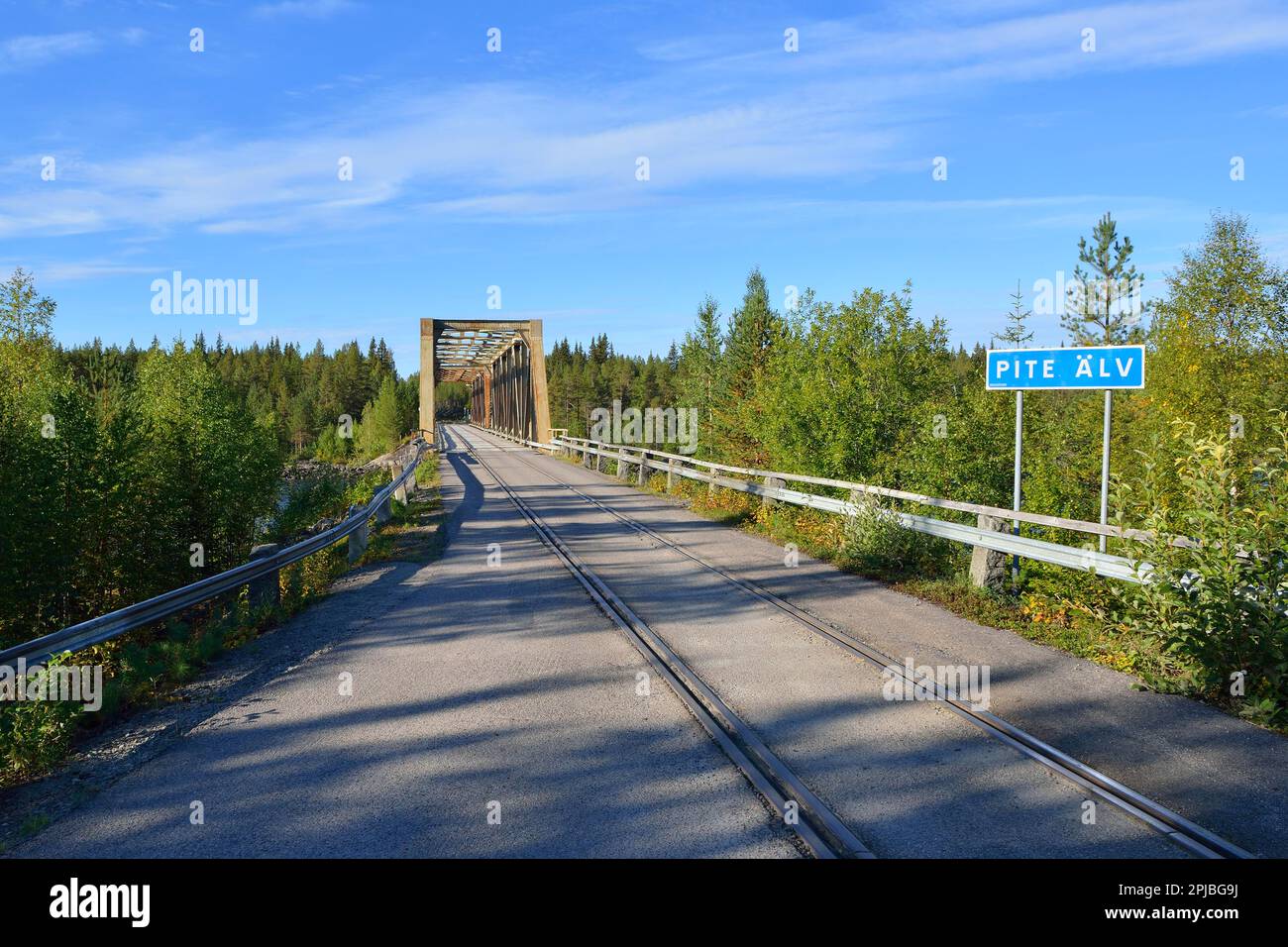 Pite Aelv, railway bridge, Sweden Stock Photo - Alamy