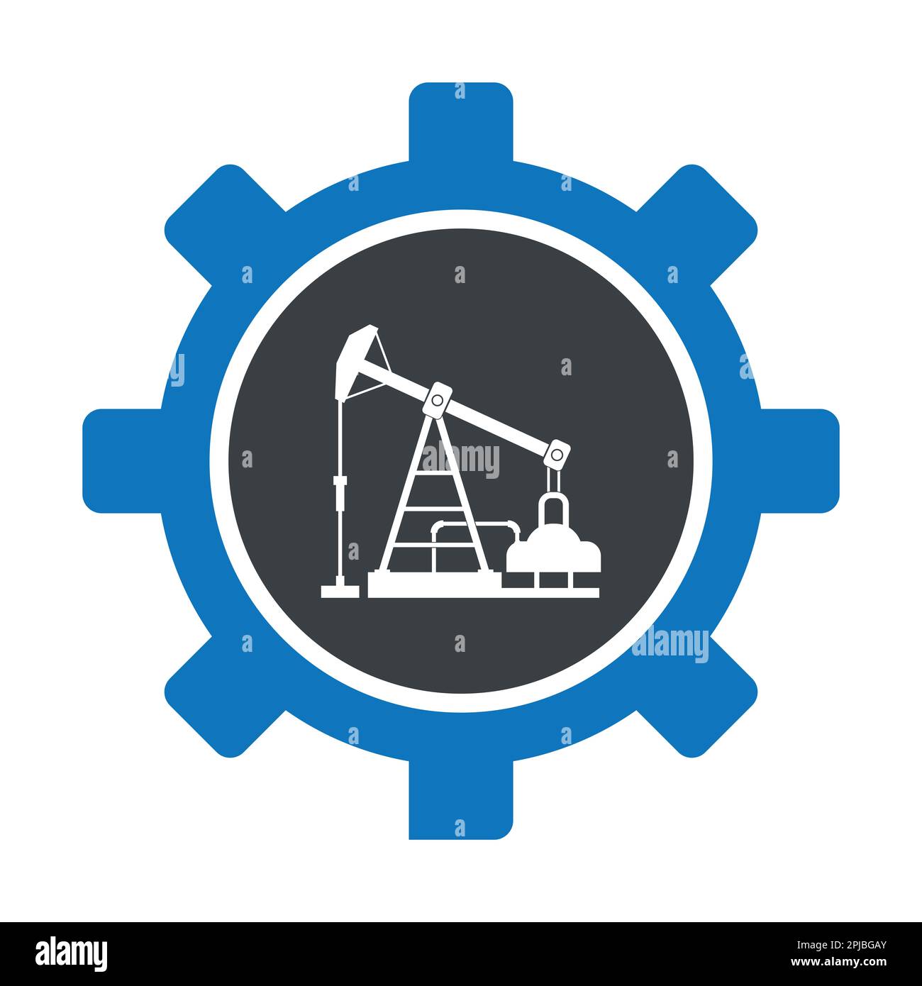 Oil derrick vector logo design hi-res stock photography and images - Alamy