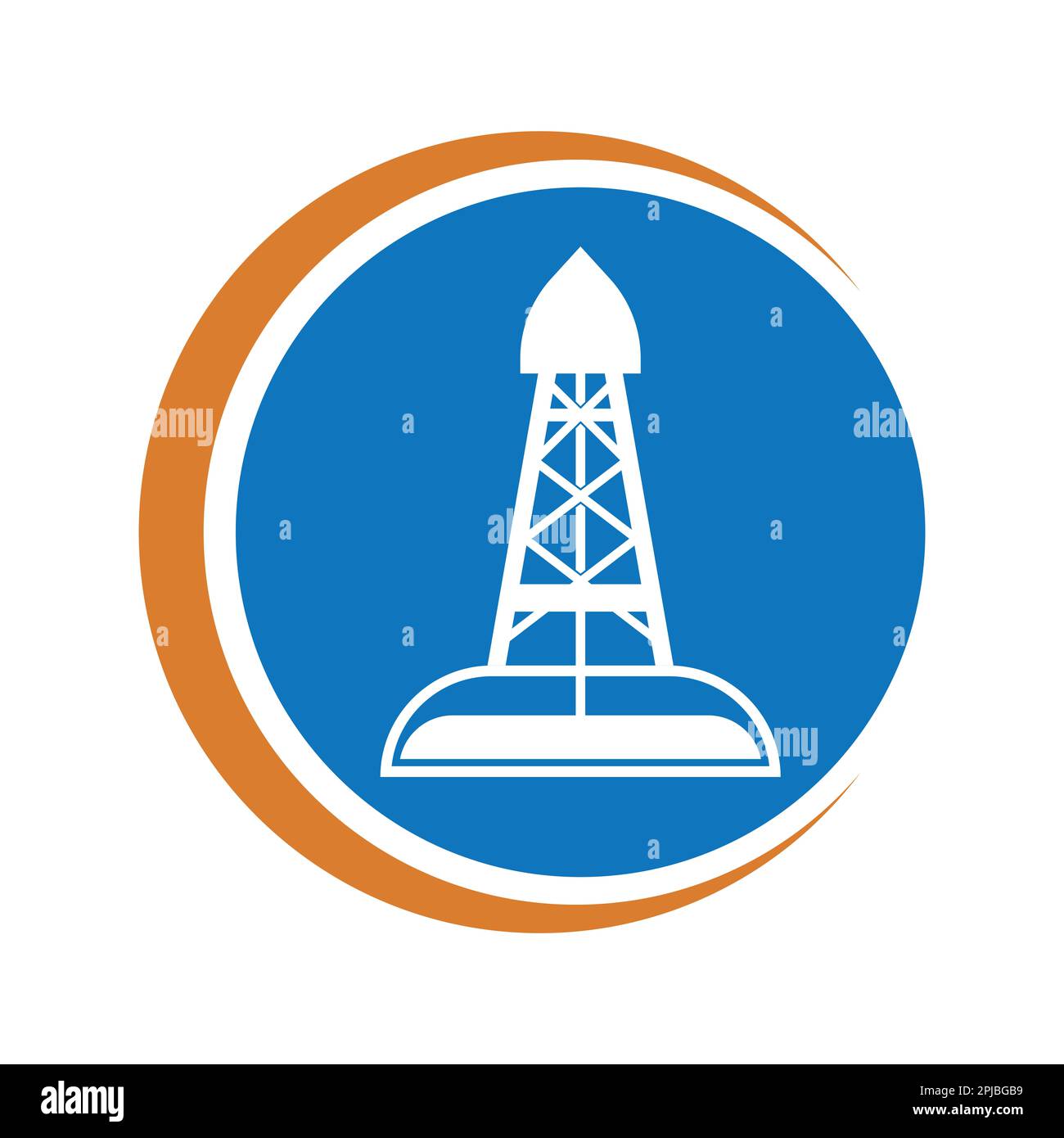 Oil derrick vector logo design hi-res stock photography and images - Alamy
