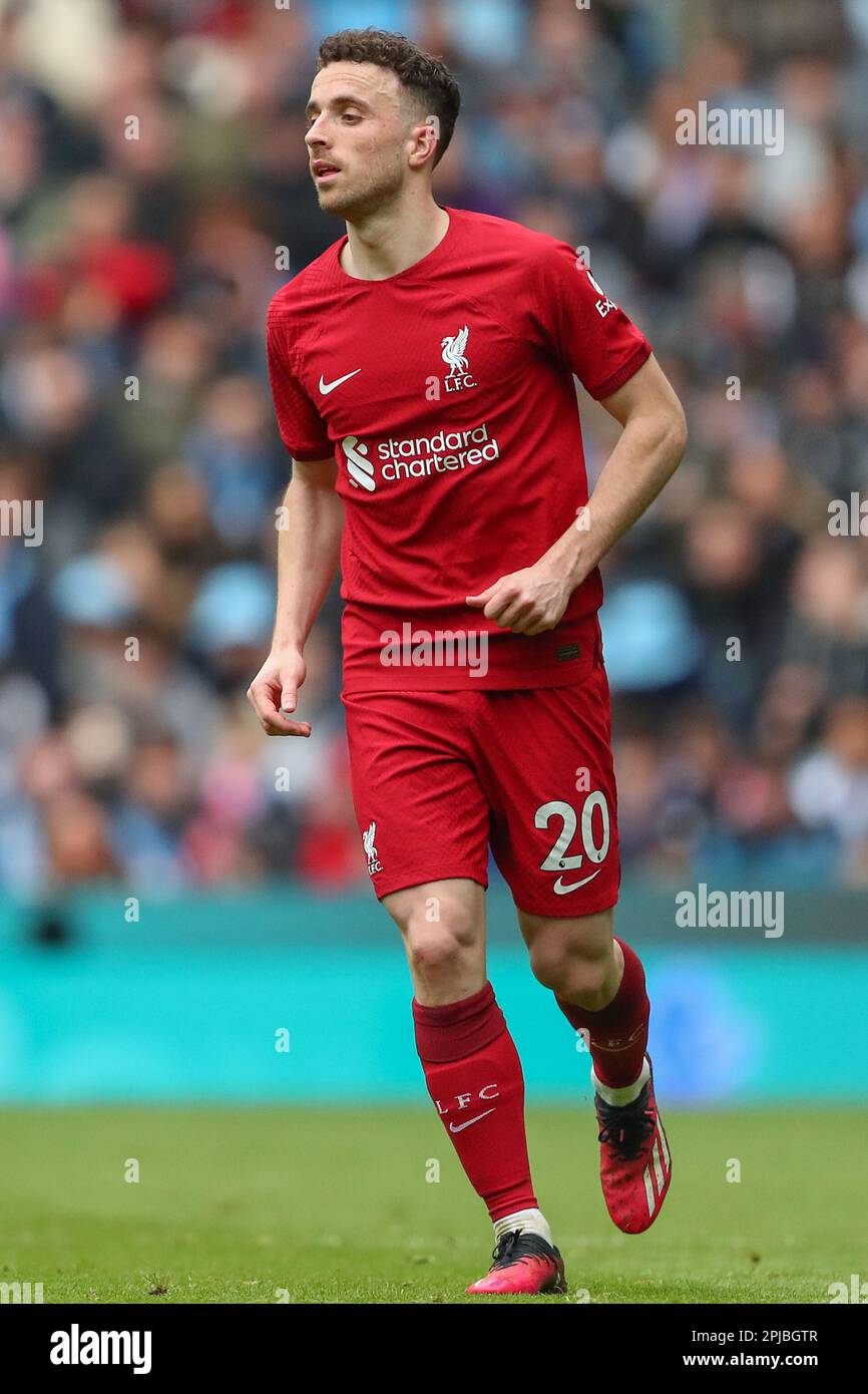 Diogo Jota #20 of Liverpool during the Premier League match Manchester ...