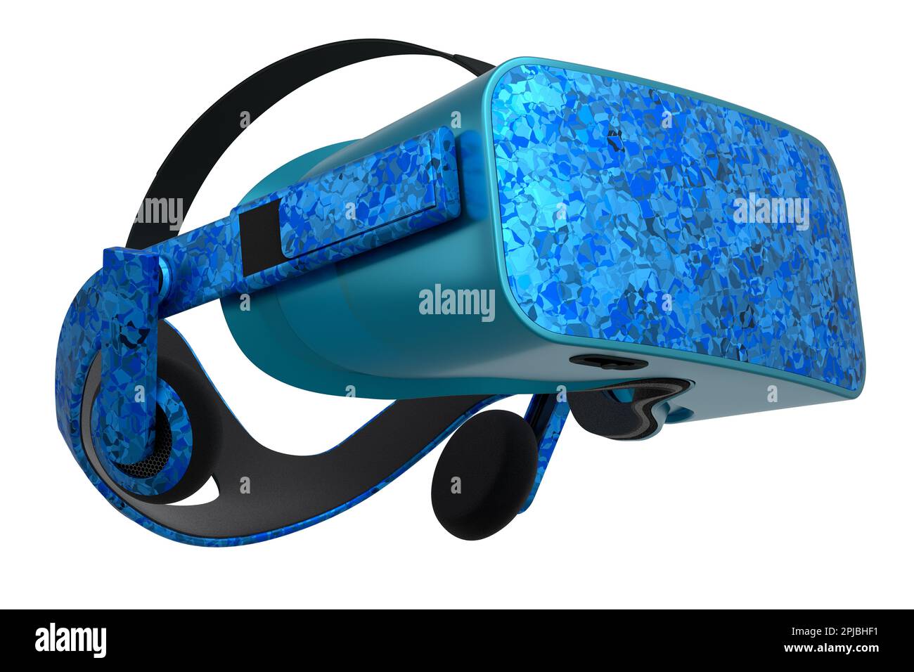 Realistic virtual reality glasses with mosaic seamless pattern isolated ...
