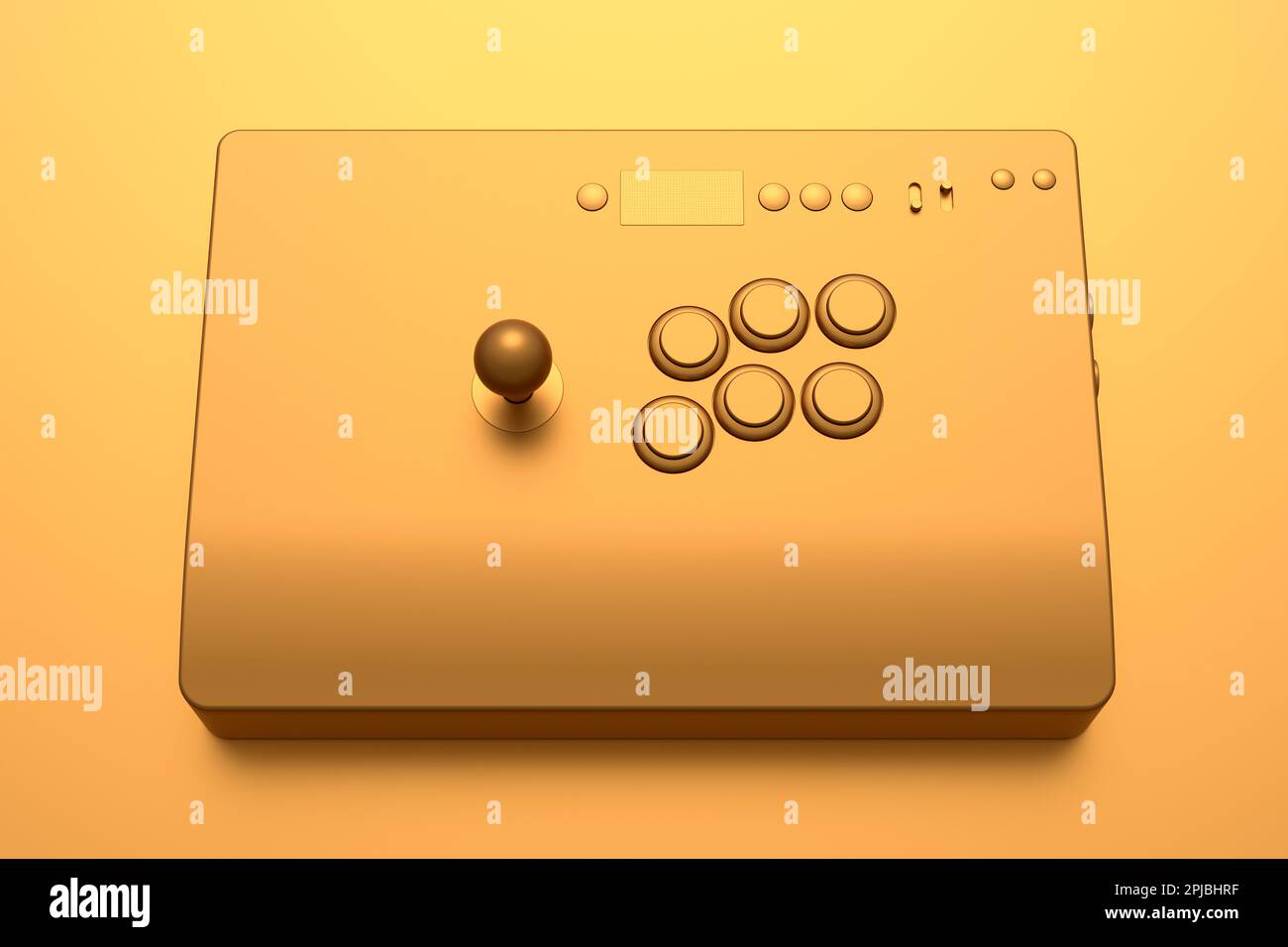 Vintage arcade stick with joystick and tournament-grade buttons with ...
