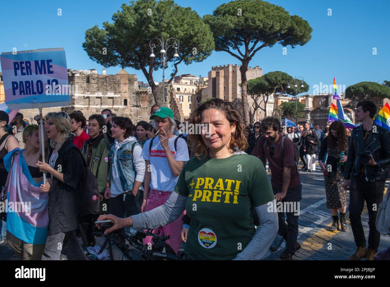 Rome, . 01st Apr, 2023. 01/04/2023 ROME - Demonstration in Rome by the ...