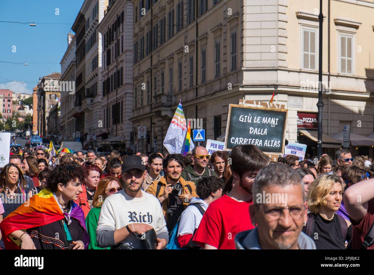 Rome, . 01st Apr, 2023. 01/04/2023 ROME - Demonstration in Rome by the ...