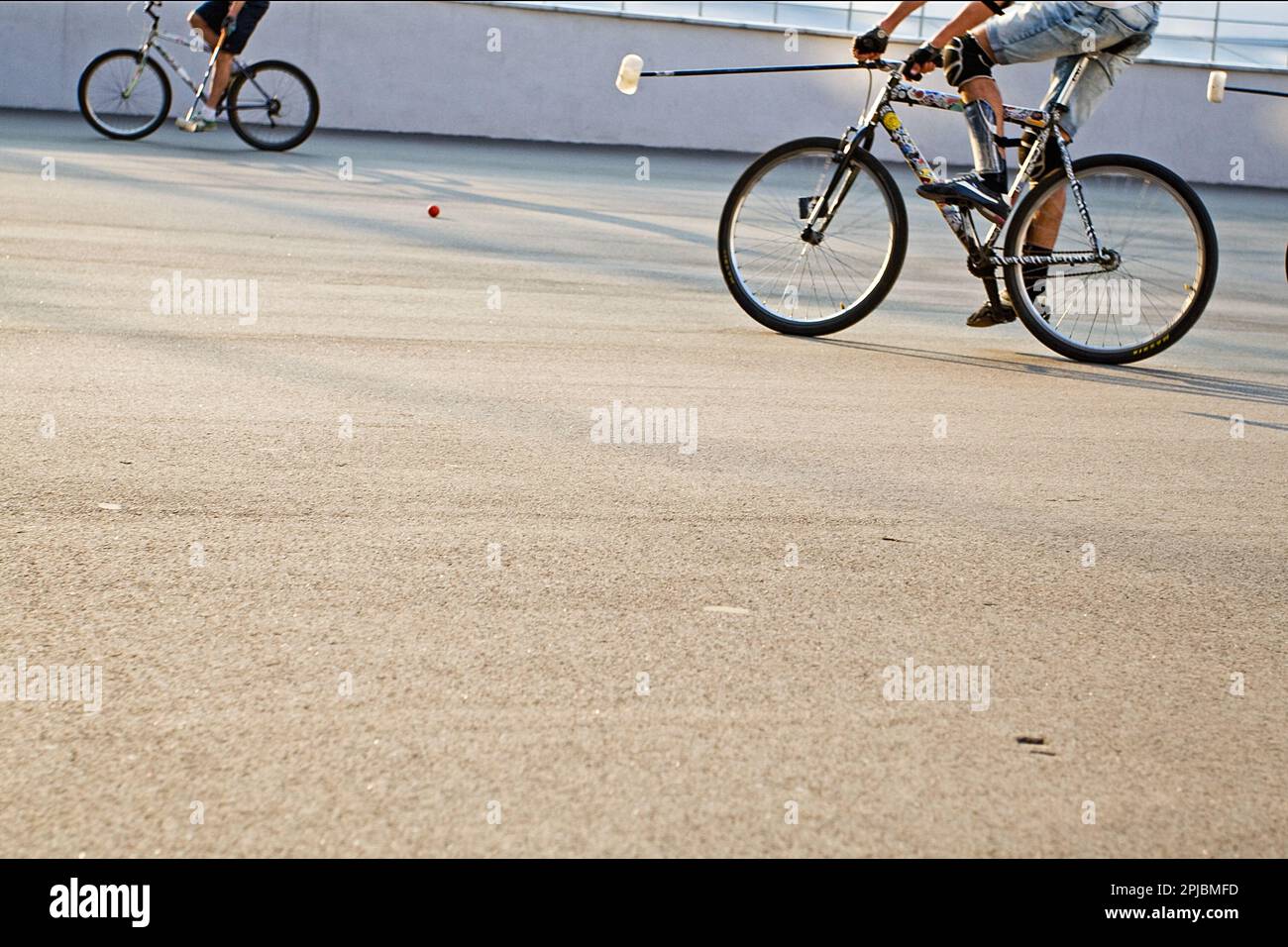 bicycle polo game Stock Photo - Alamy