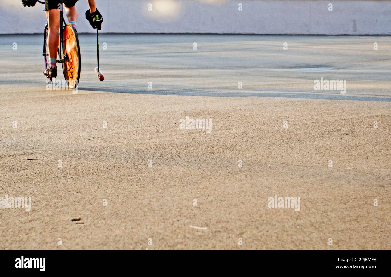 bicycle polo game Stock Photo - Alamy