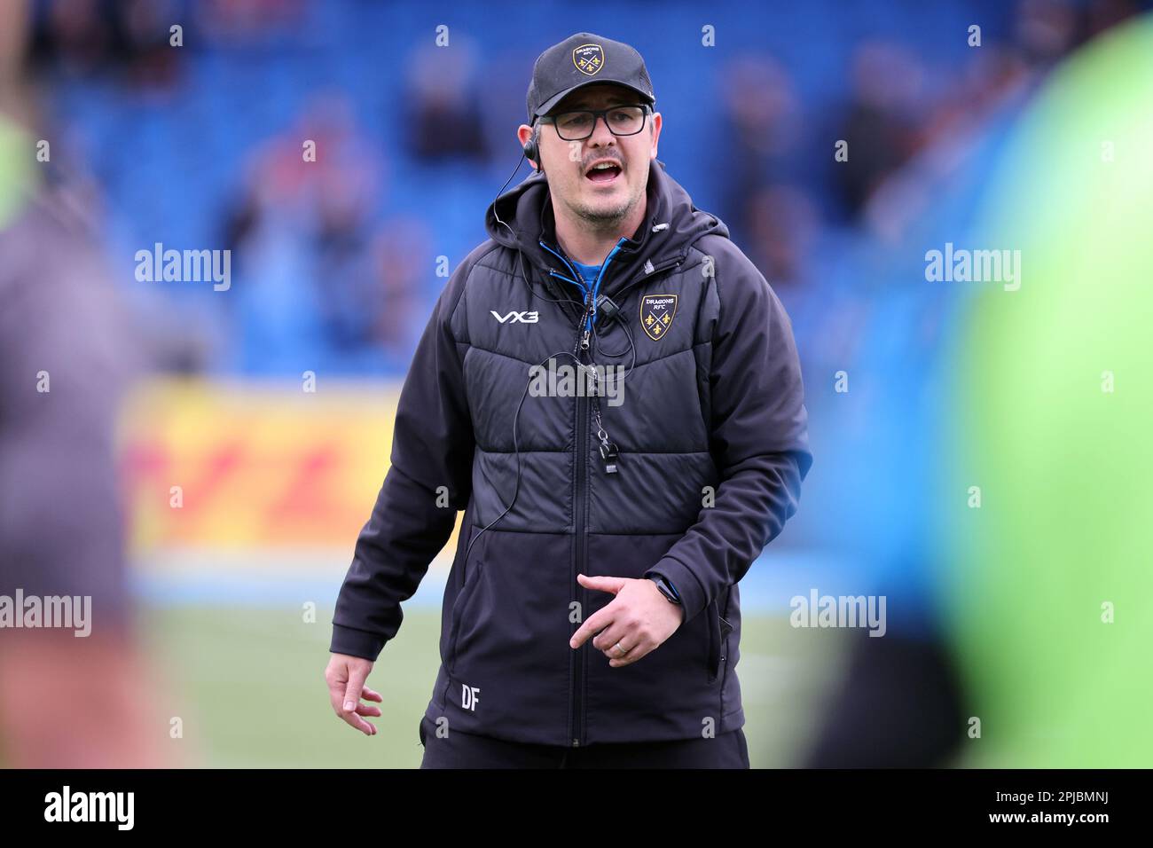 Dragons head coach Dai Flanagan before the EPCR Challenge Cup round of ...