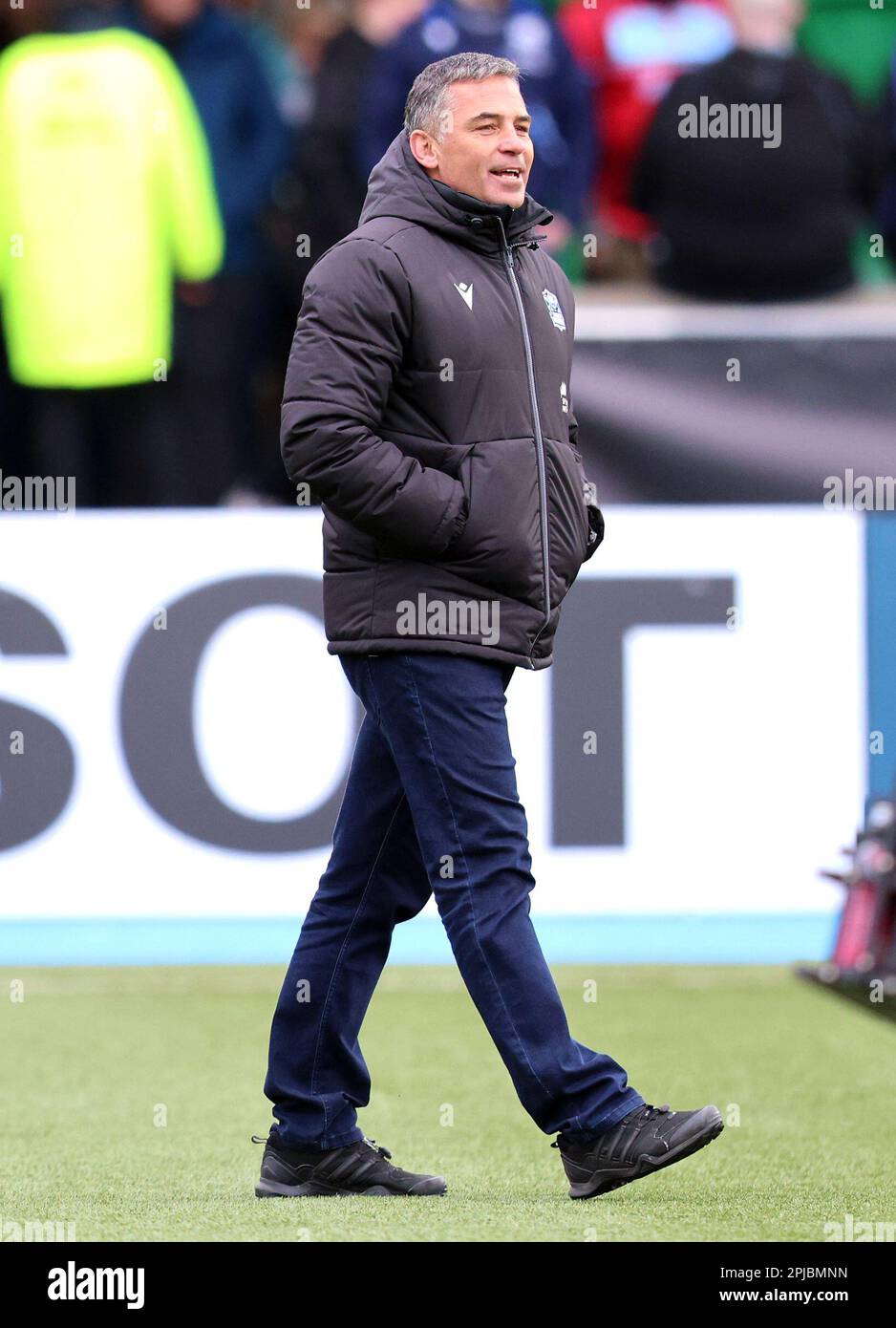 Glasgow Warriors head coach Franco Smith before the EPCR Challenge Cup ...