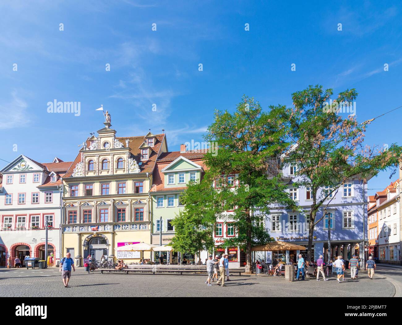 Erfurt: square Fischmarkt, Haus zum Roten Ochsen, (House of the Red Ox ...