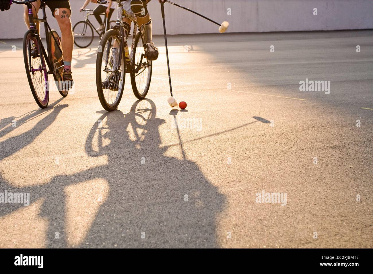 bicycle polo game Stock Photo - Alamy