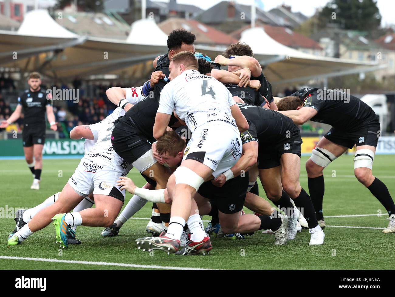 Glasgow Warriors' Johnny Matthews scores his side's second try of the ...
