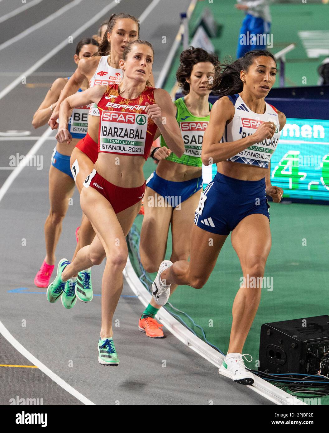 Lorea Ibarzabal of Spain and Agnès Raharolahy of France competing in ...