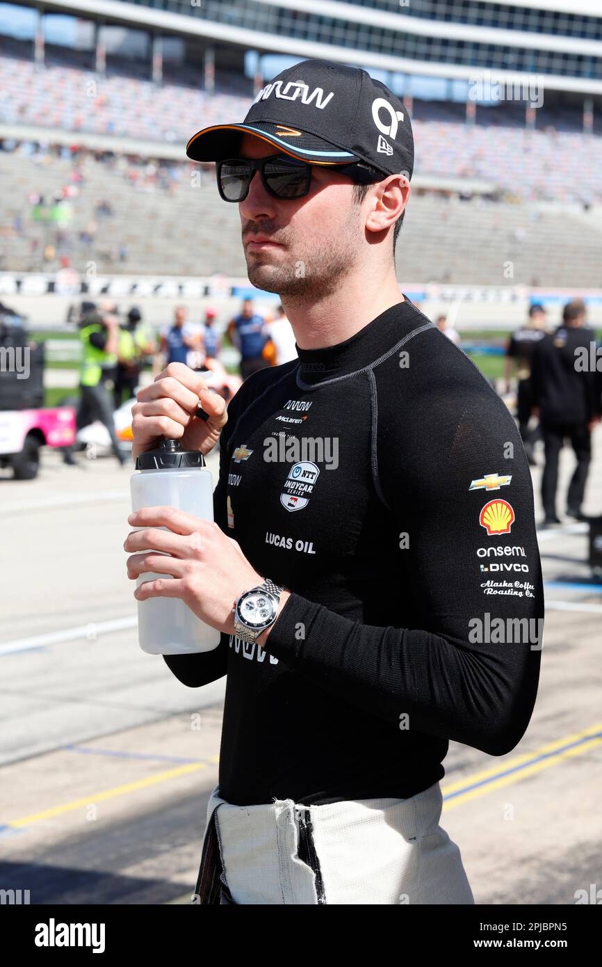 FORT WORTH, TX - APRIL 01: IndyCar driver Alexander Rossi during ...