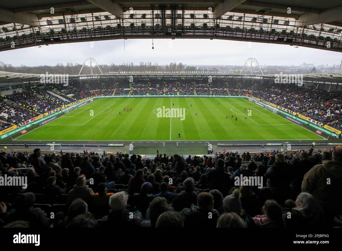 The West stand upper at half time as The MKM Stadium sees its biggest ...