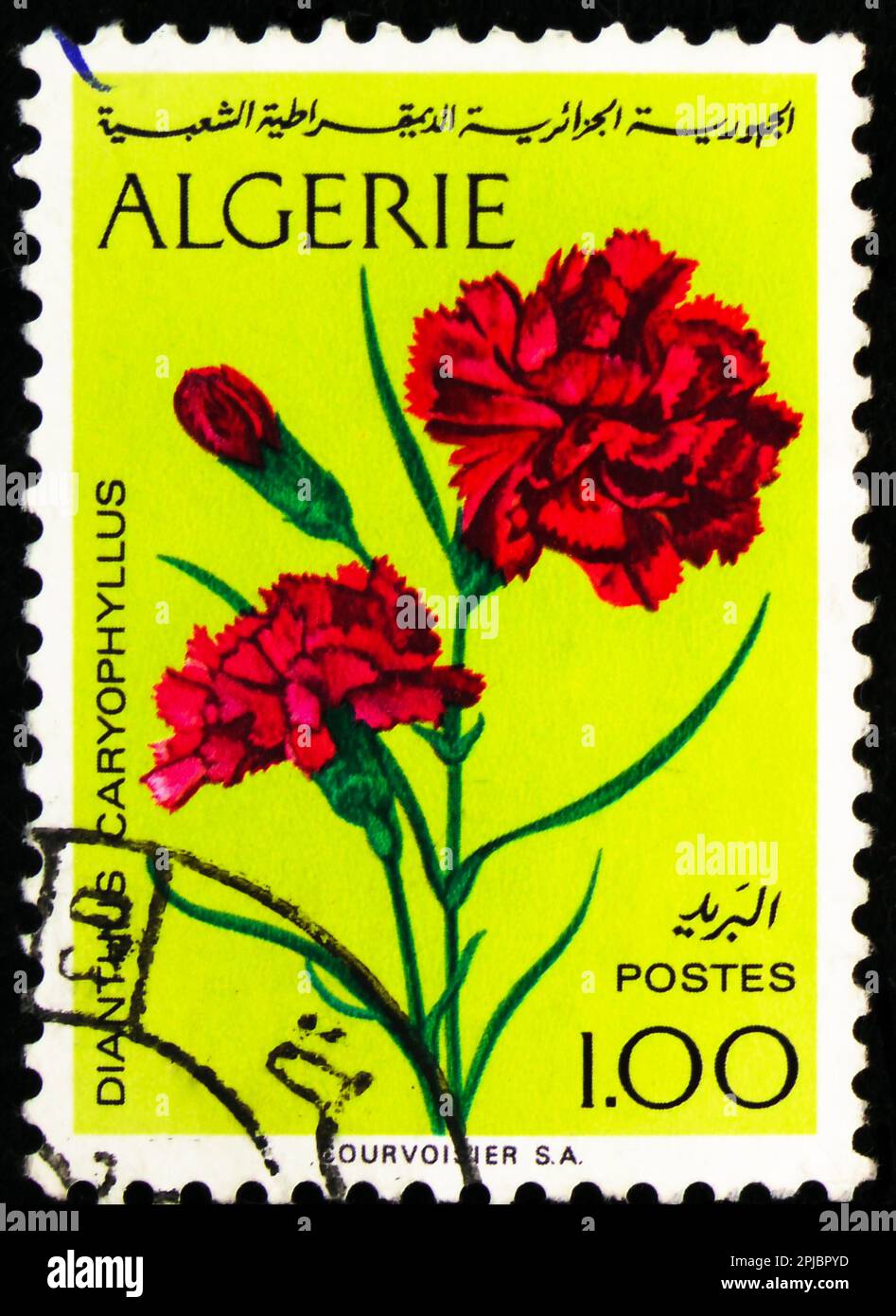 MOSCOW, RUSSIA - MARCH 26, 2023: Postage stamp printed in Algeria shows ...