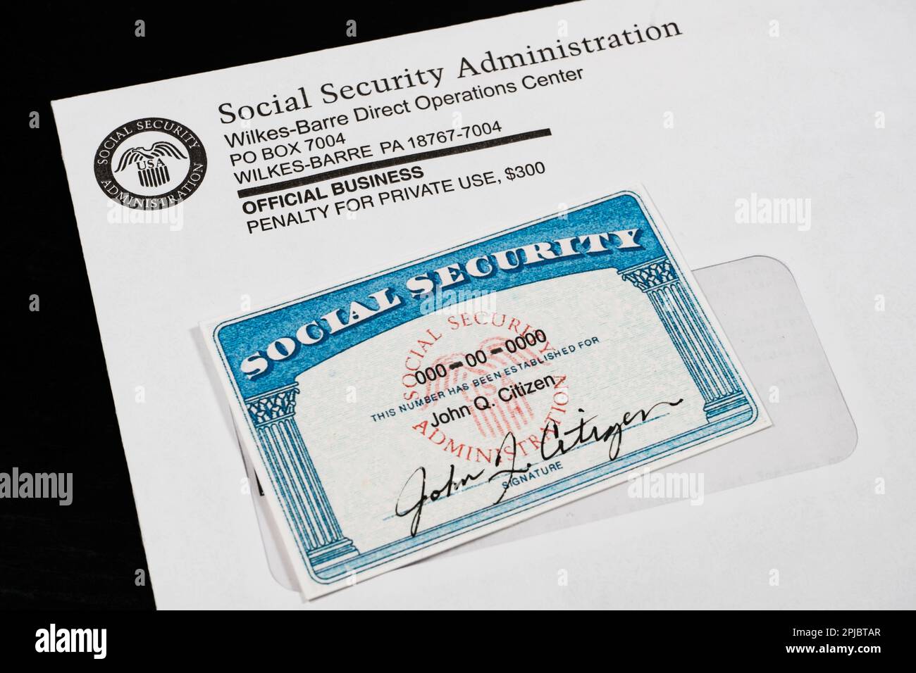 Lake Elsinore Ca Usa April 1 2023 Fake Social Security Card On
