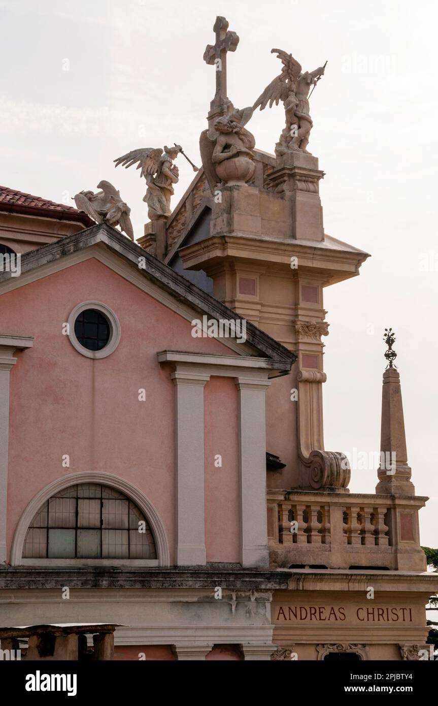 Baroque Saint Andrea Apostle's Church in Brunate overlooking Lake Como ...