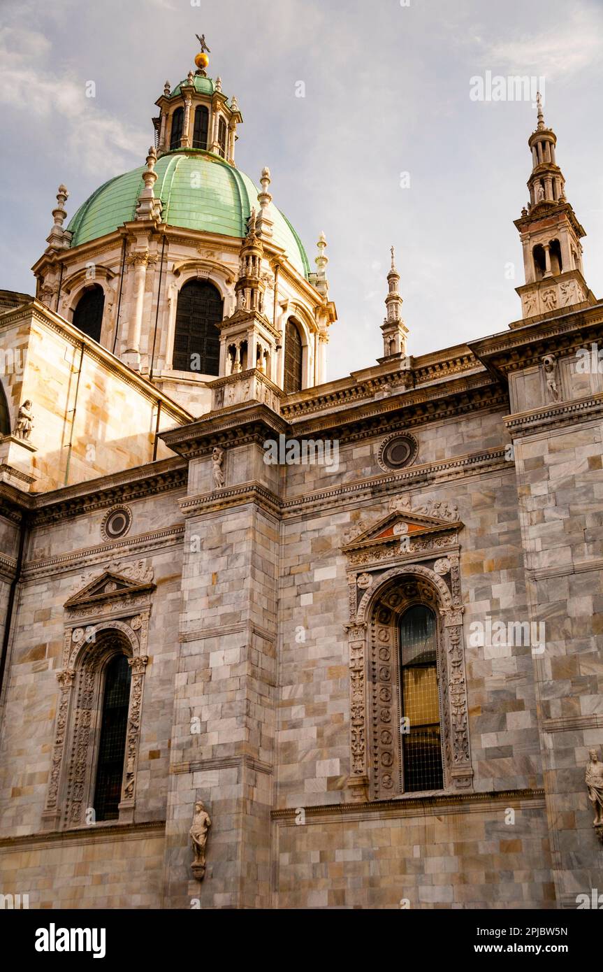 Triangle pediments over elaborate arched windows, Baroque Dome and ...