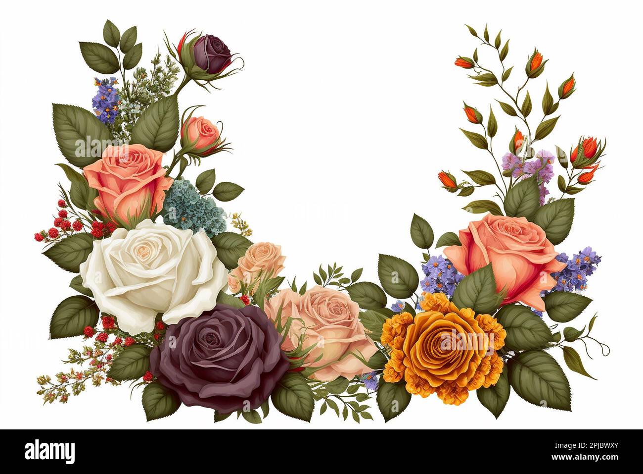 A digital illustration of aesthetically pleasing frame composed of ...